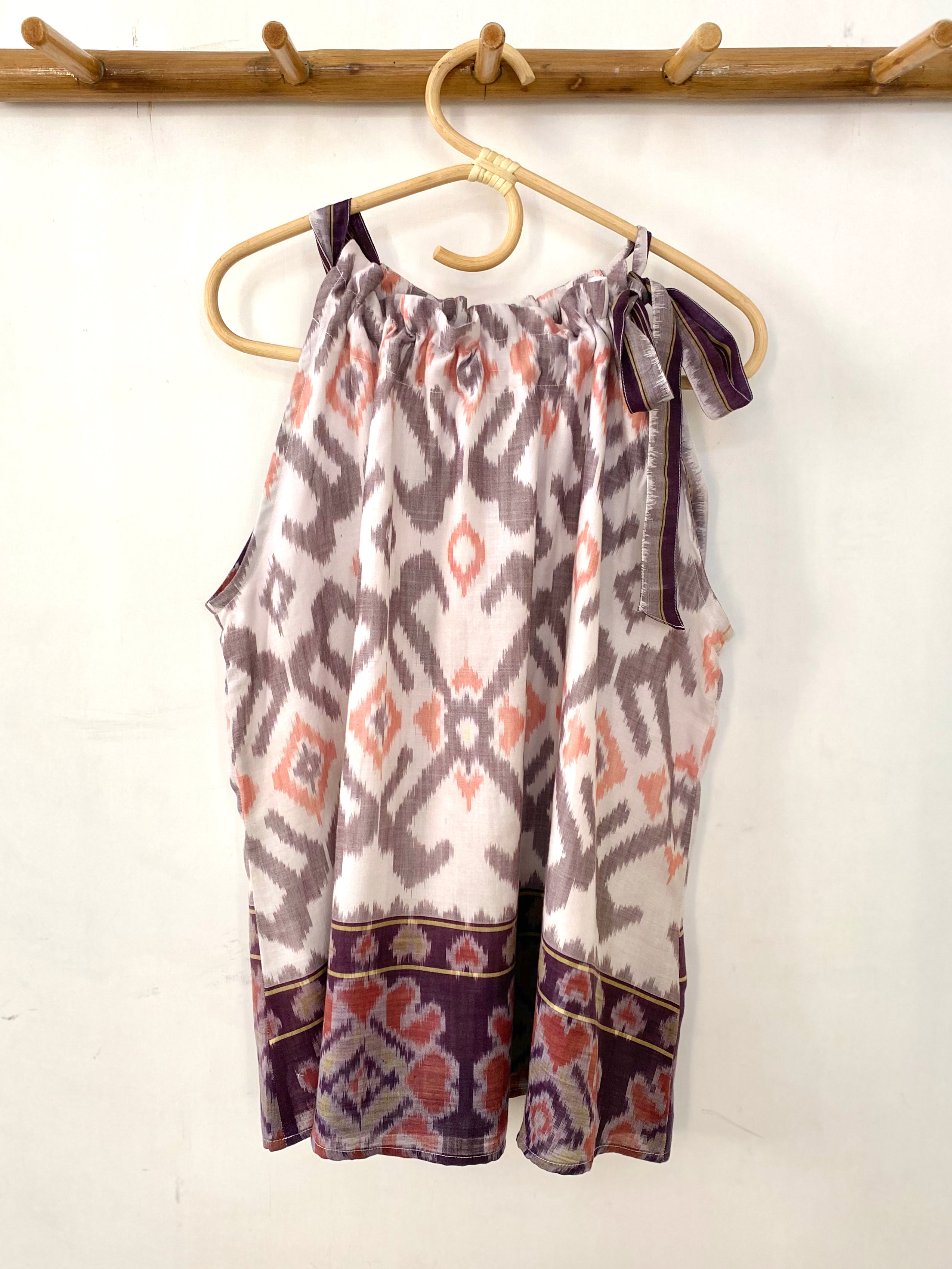 Purple & Red Ikat Motif Top - Swahlee – Swahlee